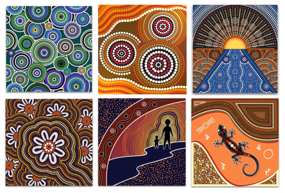 Aboriginal Modern Art Hand Prints Wall Art